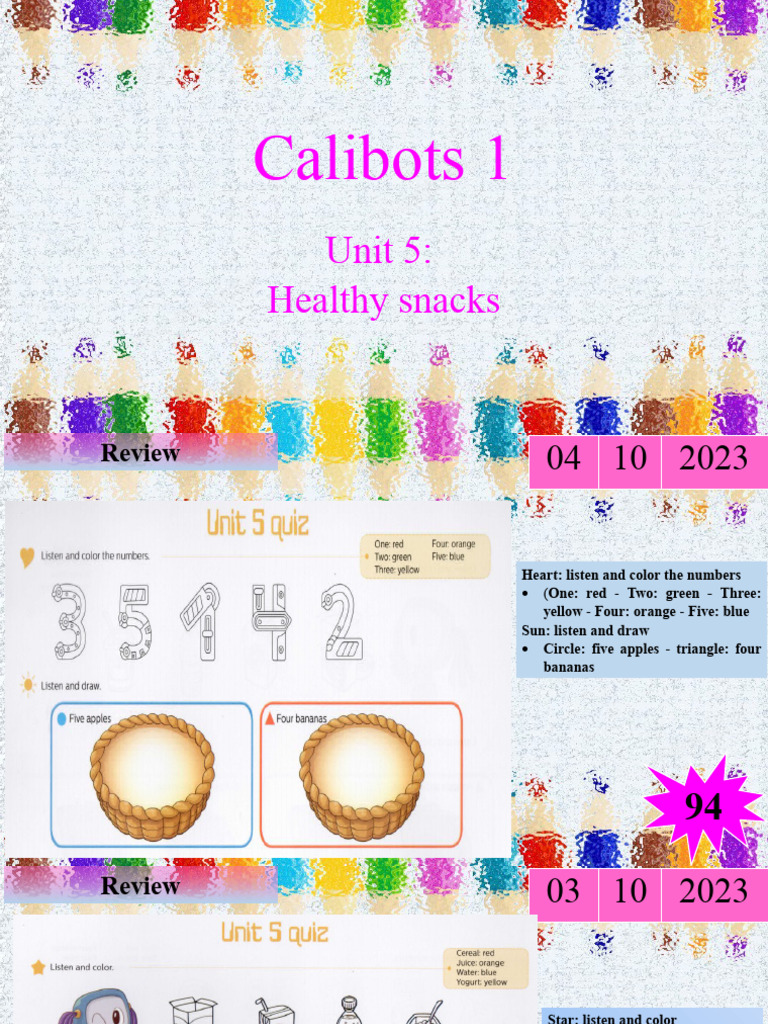 Unit 5 Healthy Snacks | PDF | Cuisine | Foods