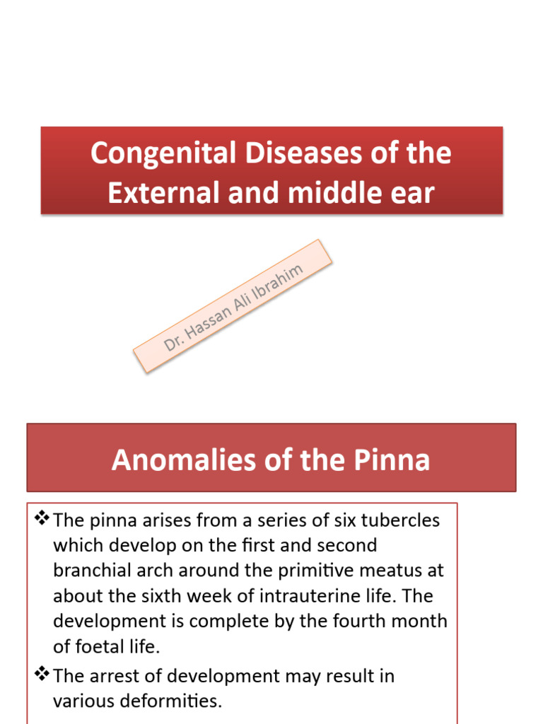 Congenital Ear Anomalies Overview | PDF | Ear | Medicine