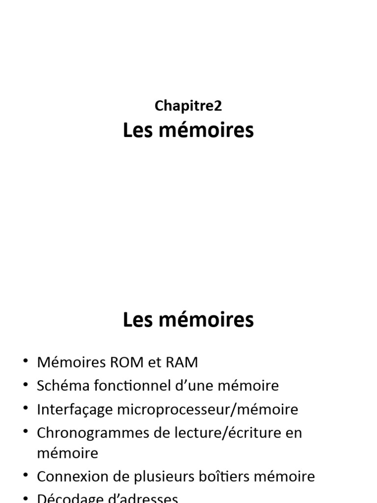 Cours2 Up NV | PDF | Mémoire vive | Architecture (Informatique)