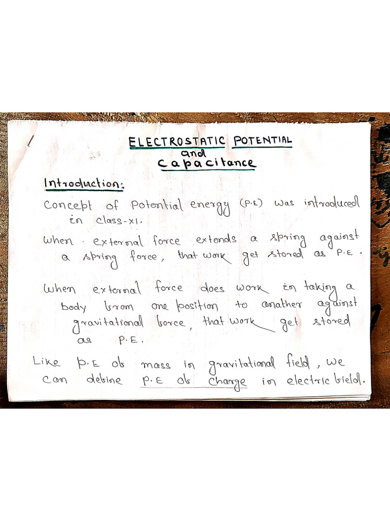 Electrostatic Potential and Capacitance | PDF