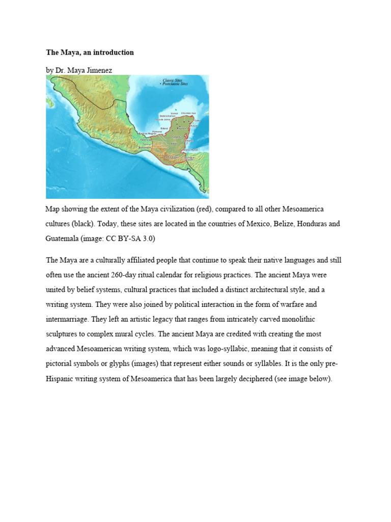 The Maya | PDF | Maya Civilization | Mesoamerica