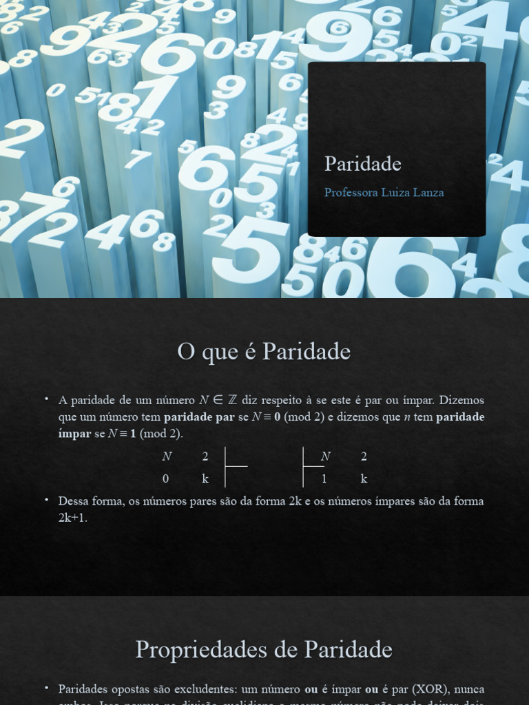 Paridade e Princípio Da Casa Dos Pombos | PDF | Conceitos matemáticos ...