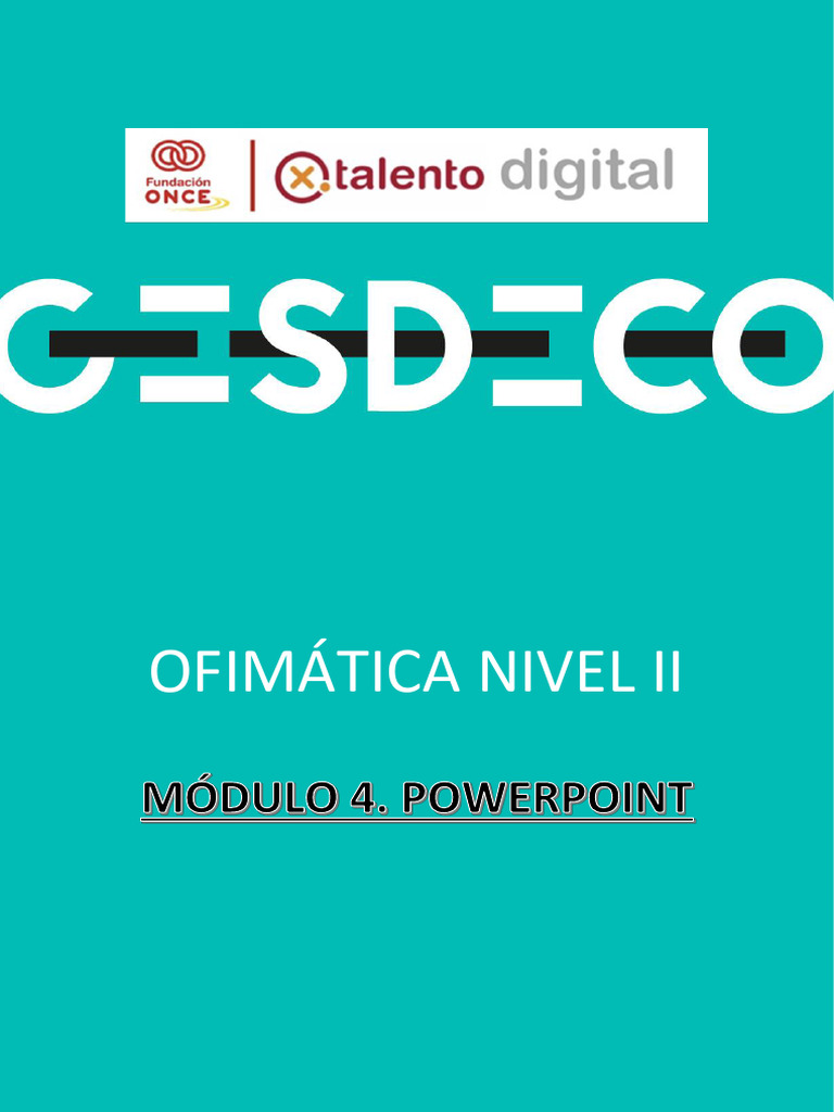Modulo 4 POWER POINT | PDF | Microsoft PowerPoint | Archivo de computadora