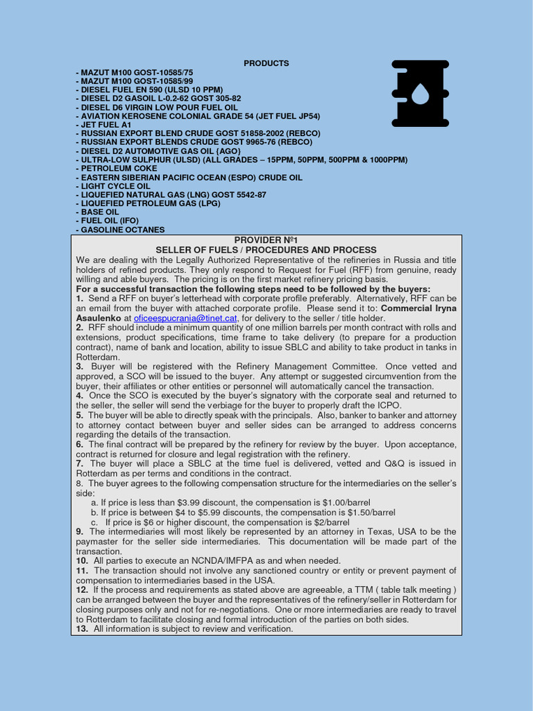 Liquid Fuel Procurement Process Guide | PDF | Petroleum | Jet Fuel