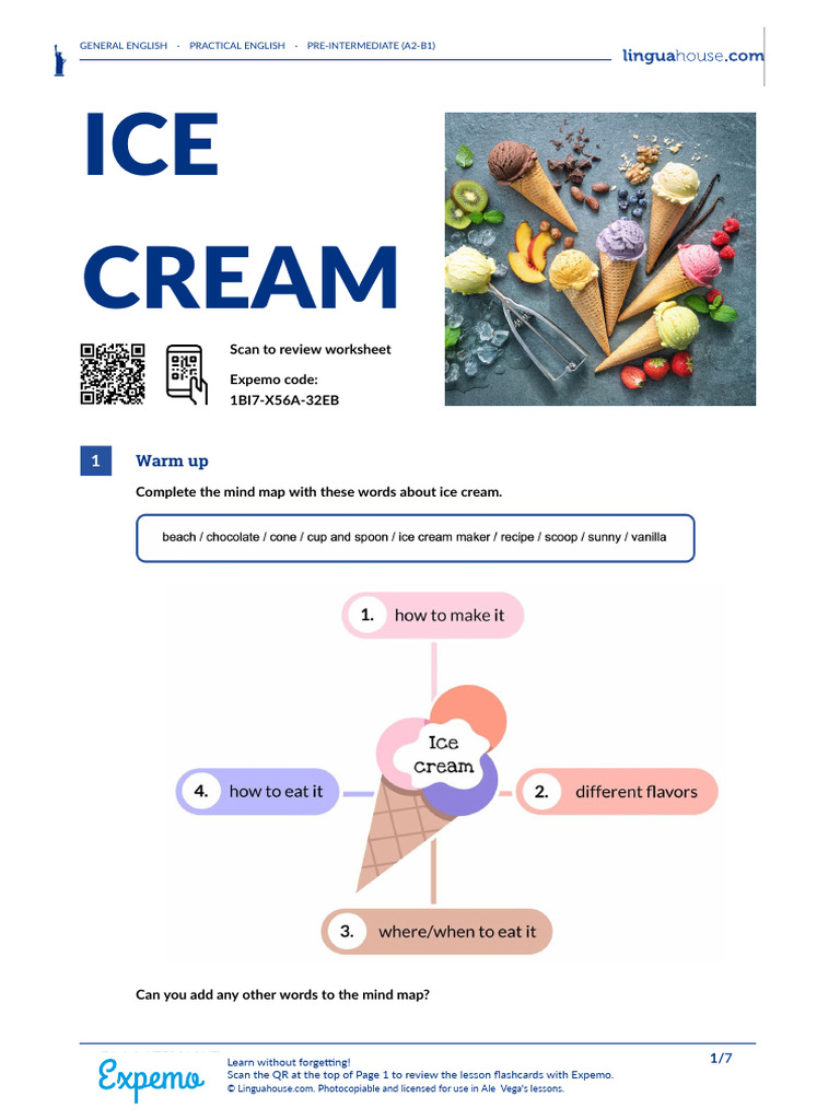 Using Adverbs with Ice Cream Verbs | PDF | Adverb | Verb