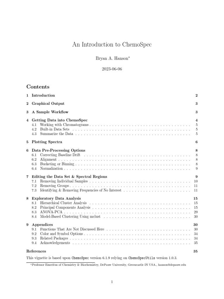 Chemo Spec | Download Free PDF | Chemometrics | Command Line Interface