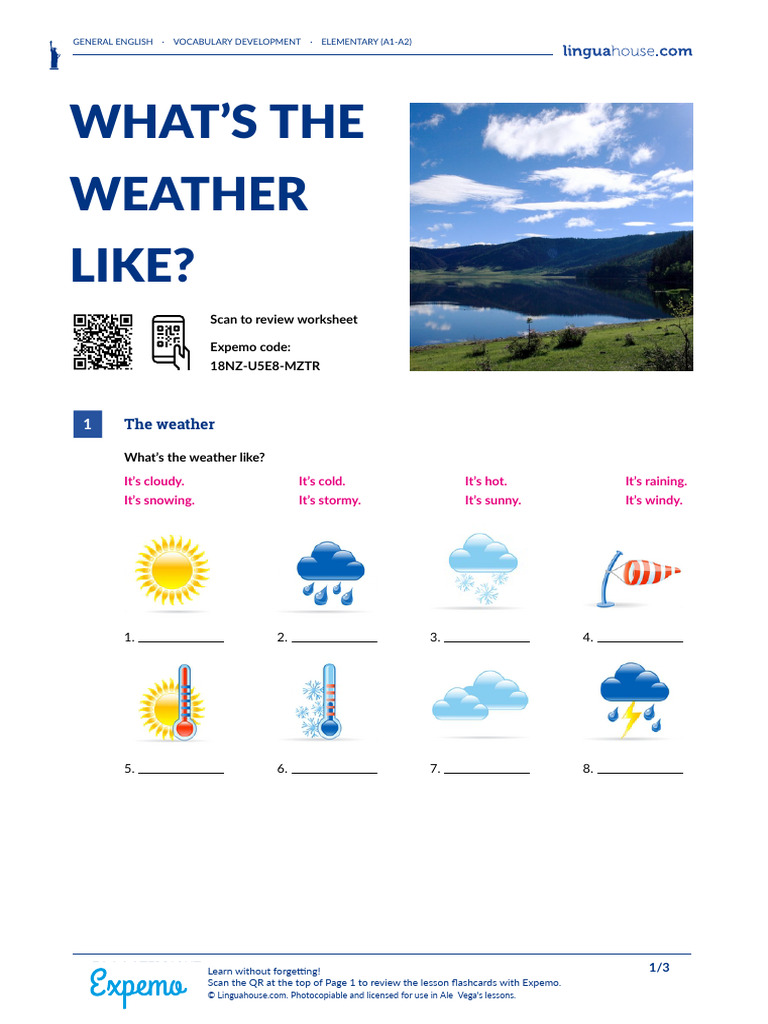 Whats The Weather Like American English Teacher Ver2 | Download Free PDF | Qr Code | Human ...