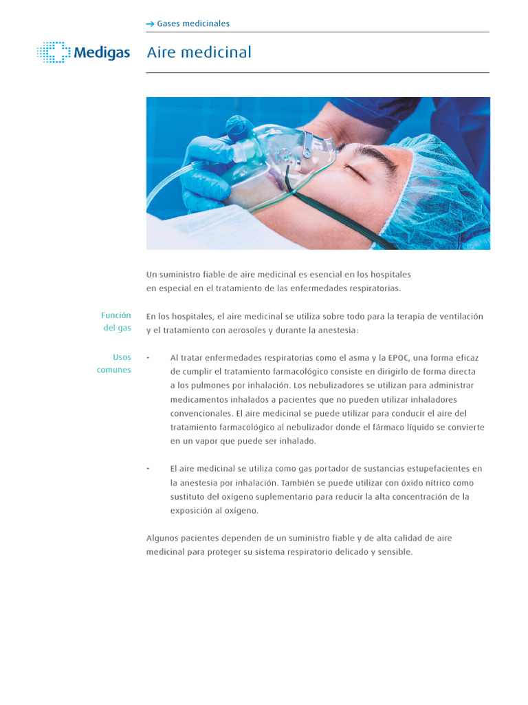 Medigas FT Aire Medicinal | PDF | Oxígeno | Atmósfera de tierra