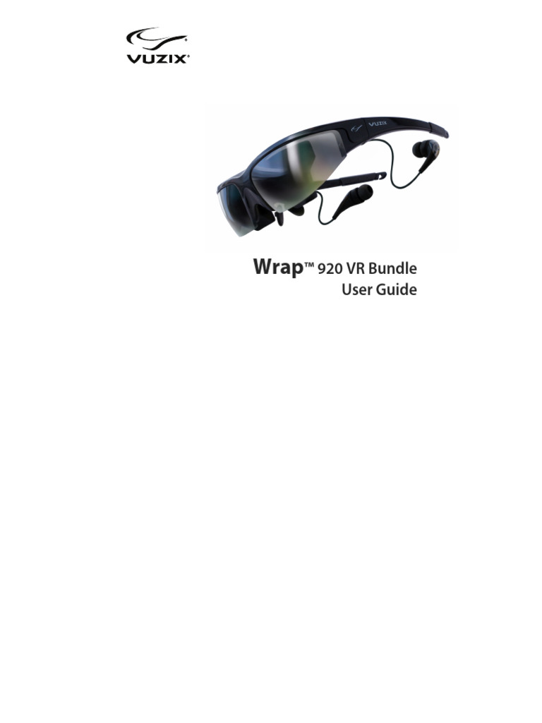 Wrap 920 VR User Guide, 329PB0021-A | PDF | Virtual Reality | Usb