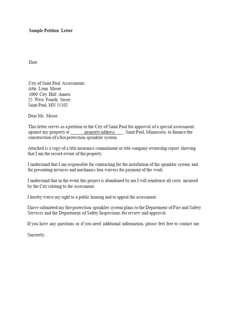 Sample Petition Letter | PDF