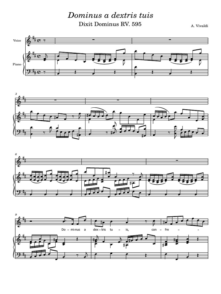 Dominus A Dextris - A. Vivaldi | PDF