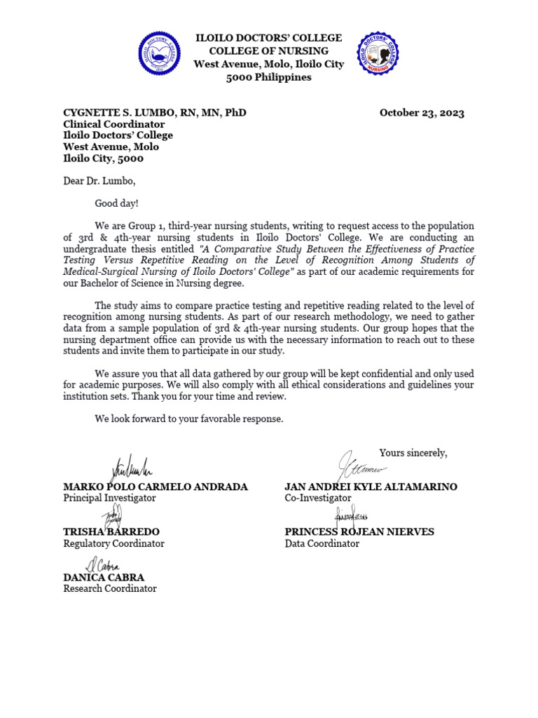 BSN 3d g1 Letter of Requests | PDF