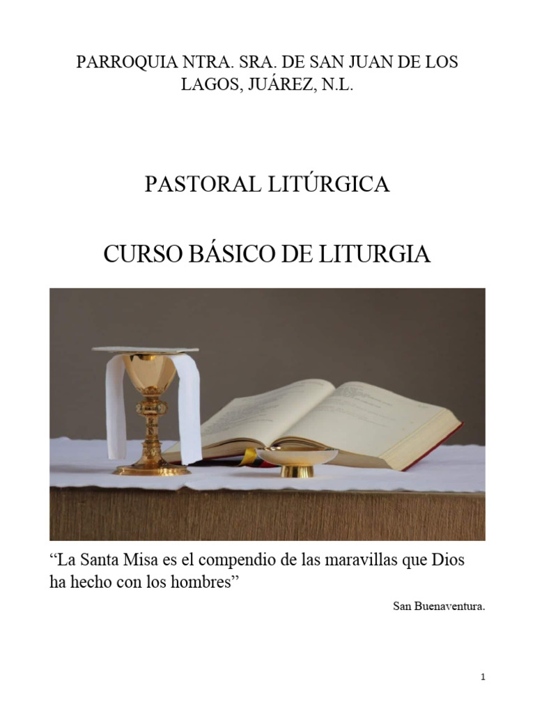 Curso Básico de Liturgia | PDF | Misa (liturgia) | eucaristía