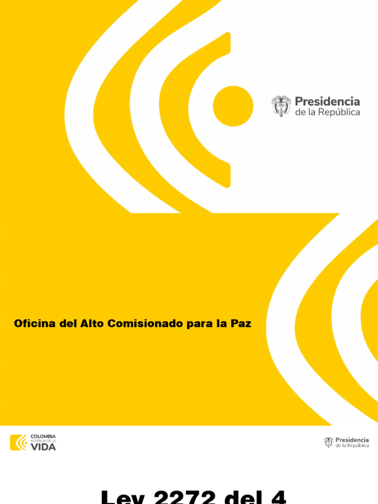 Ley 2272 de 2022 | PDF | Estado (política) | Gobierno