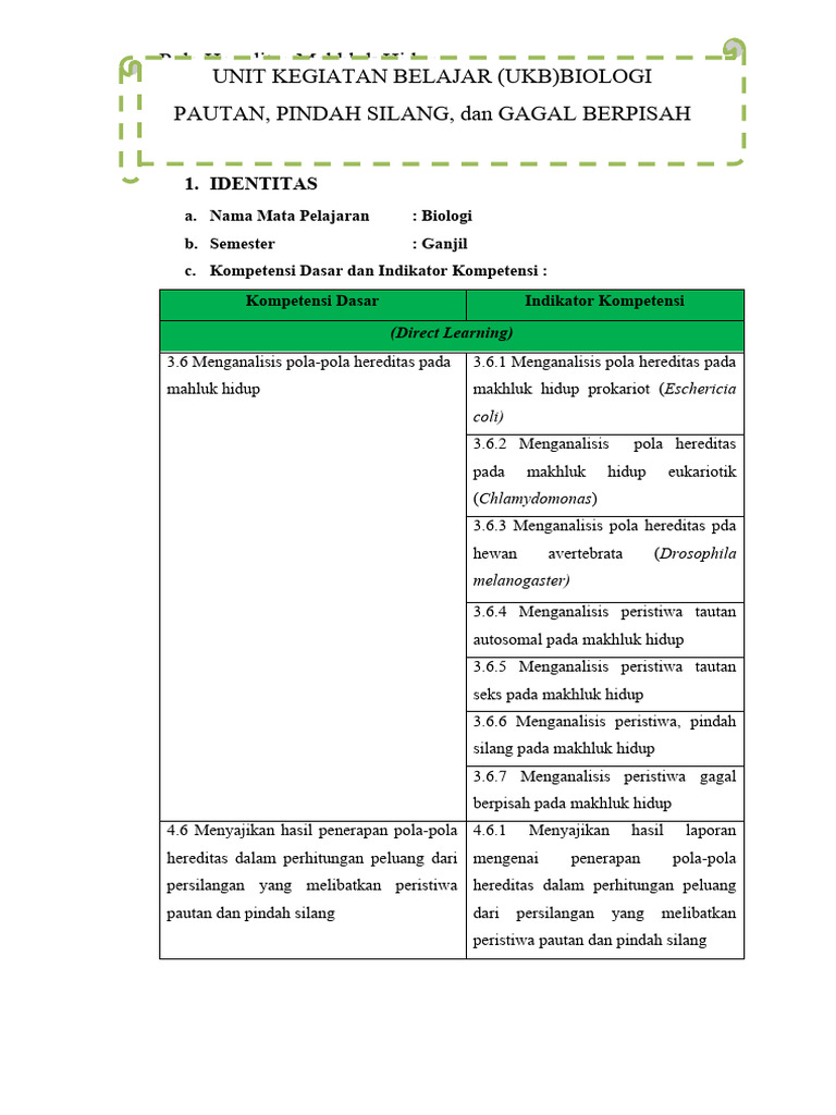 Analisis Pautan Gen pada Drosophila | PDF | Pengembangan Diri | Sains ...