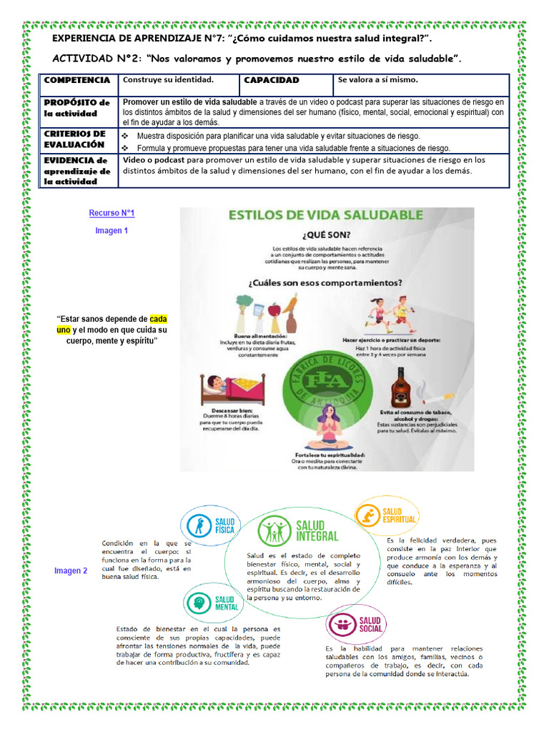 EDA 7 ACTIVIDAD 2 DPCC.4°sec.2023 | PDF | Mente | Conceptos psicologicos