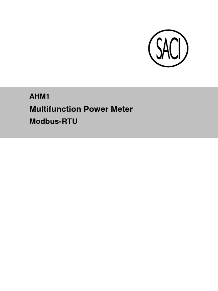 AHM1 Modbus ENG.V16 | PDF | Computer Science | Computer Architecture