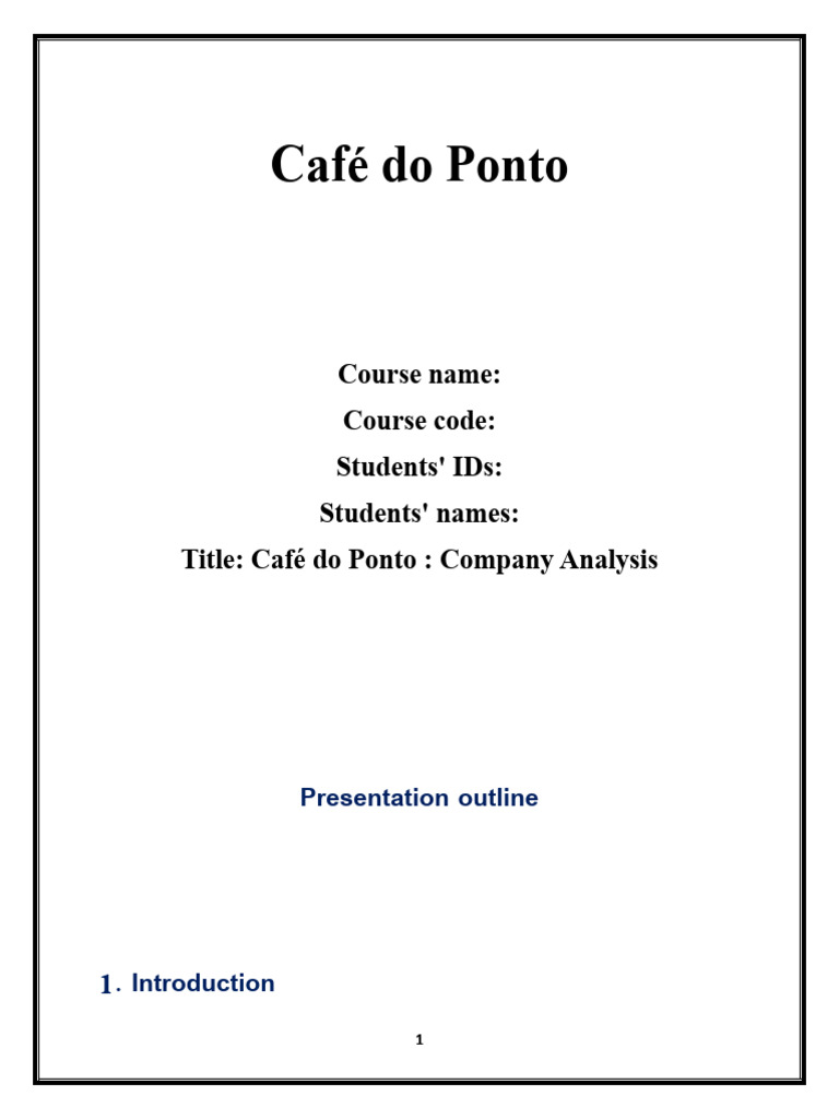 Café Do Ponto | PDF | Coffee | Procurement