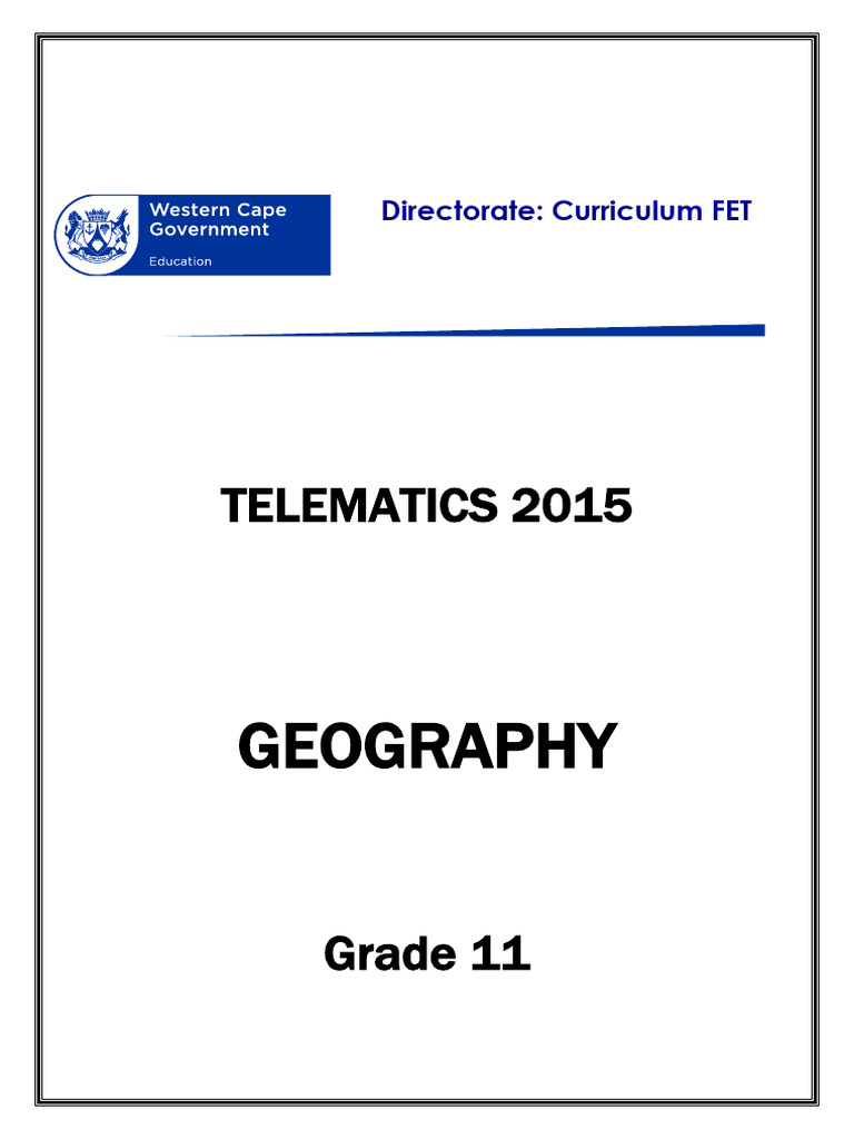 Grade 11 Geography Mapwork Guide | PDF | Physical Geography | Earth ...