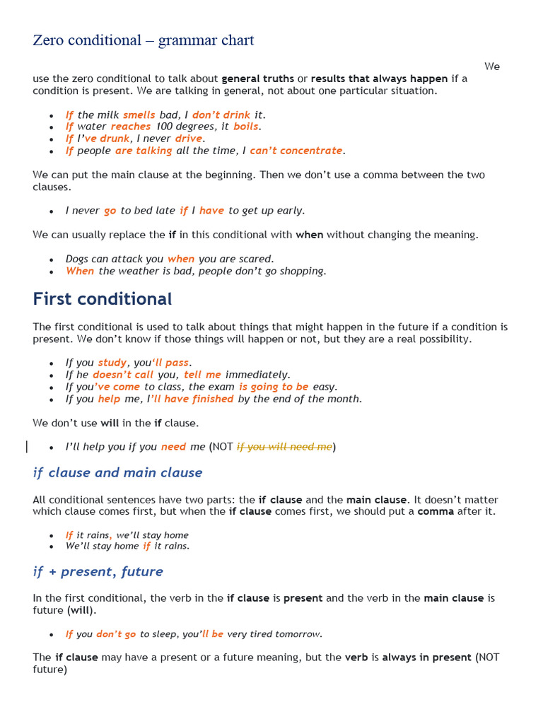 Conditionals | PDF | Linguistics | Grammar
