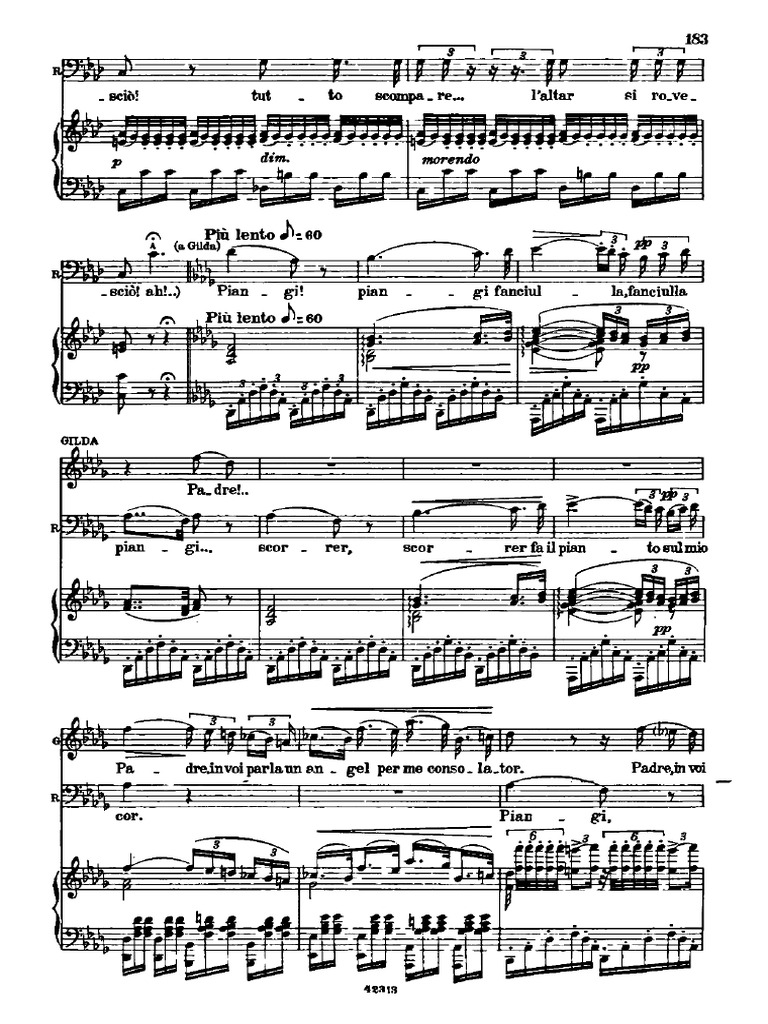 Piangi - Rigoletto | PDF