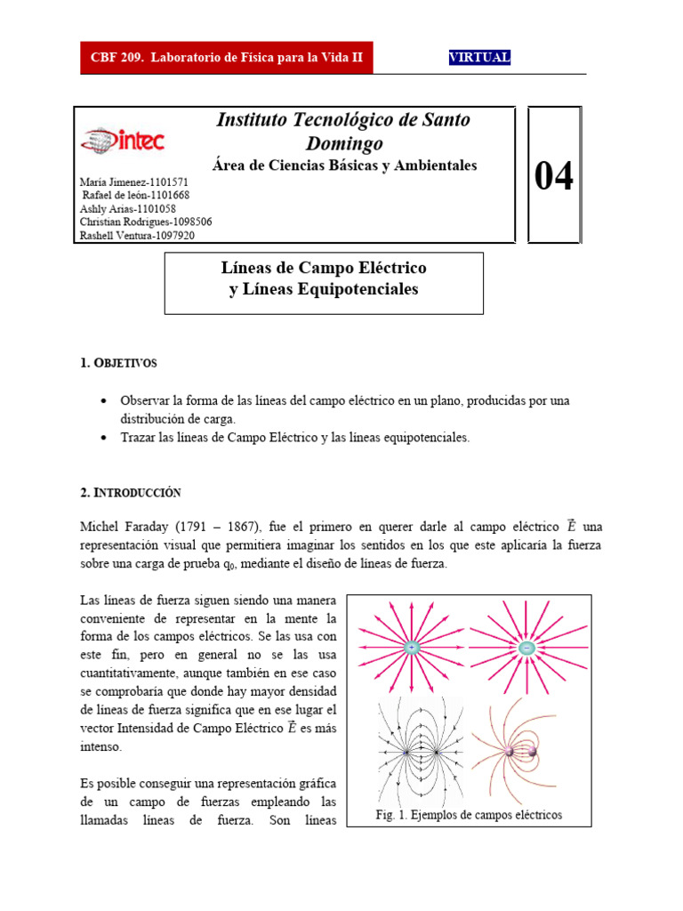 Práctica No 4 Pdf Campo Eléctrico Electricidad