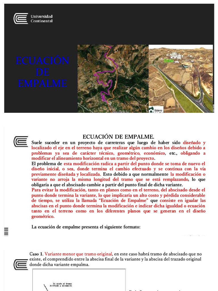 PDF Semana 7 Ecuacion de Empalme - Compress | Descargar gratis PDF | Espacio | Geometría algebraica