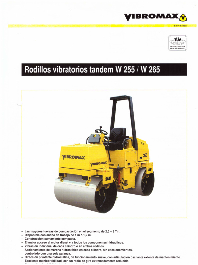 Ficha Tecnica Vibromax W265 | PDF