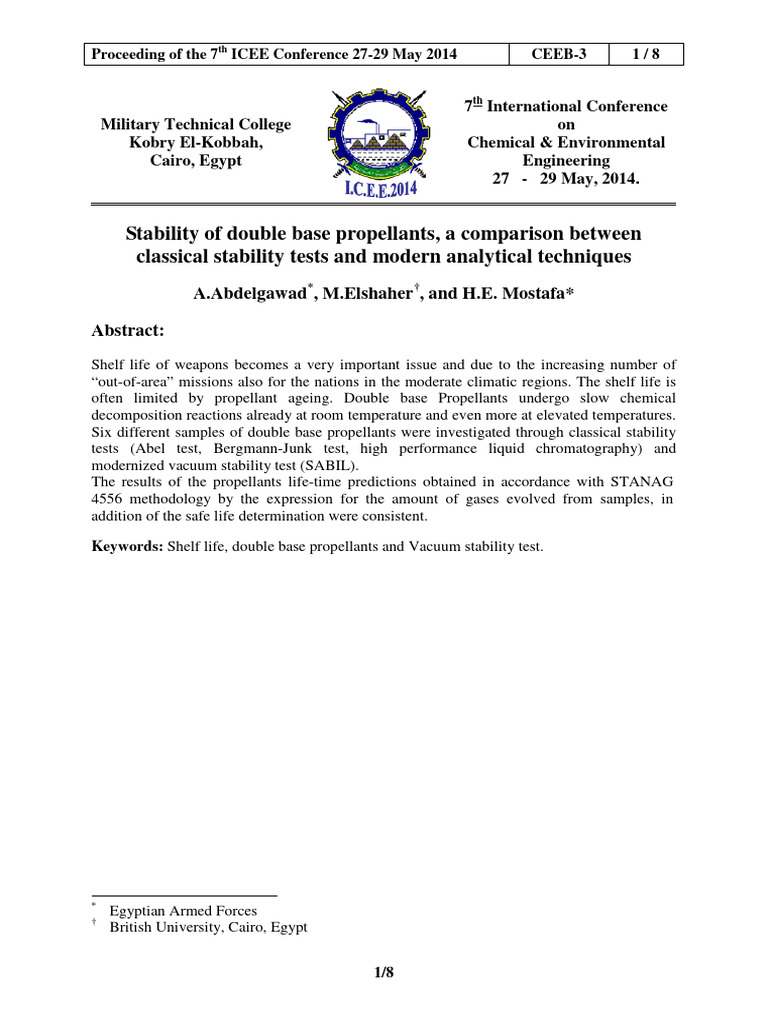 Propellant Stability Analysis | PDF | High Performance Liquid ...