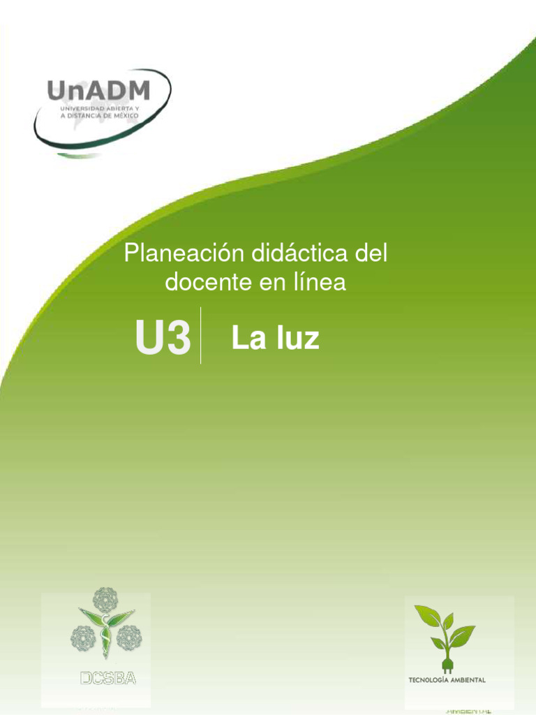 2023 - B1-S1 - TA - TFIS - Planeación Didáctica - U3 | PDF | Ligero | Fotón