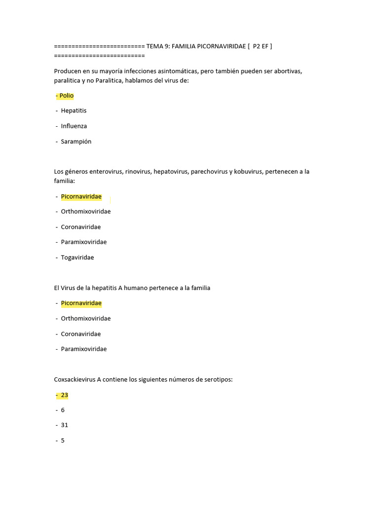 Banco de Pregunta 2 Micologia | PDF | Virus | Influenza