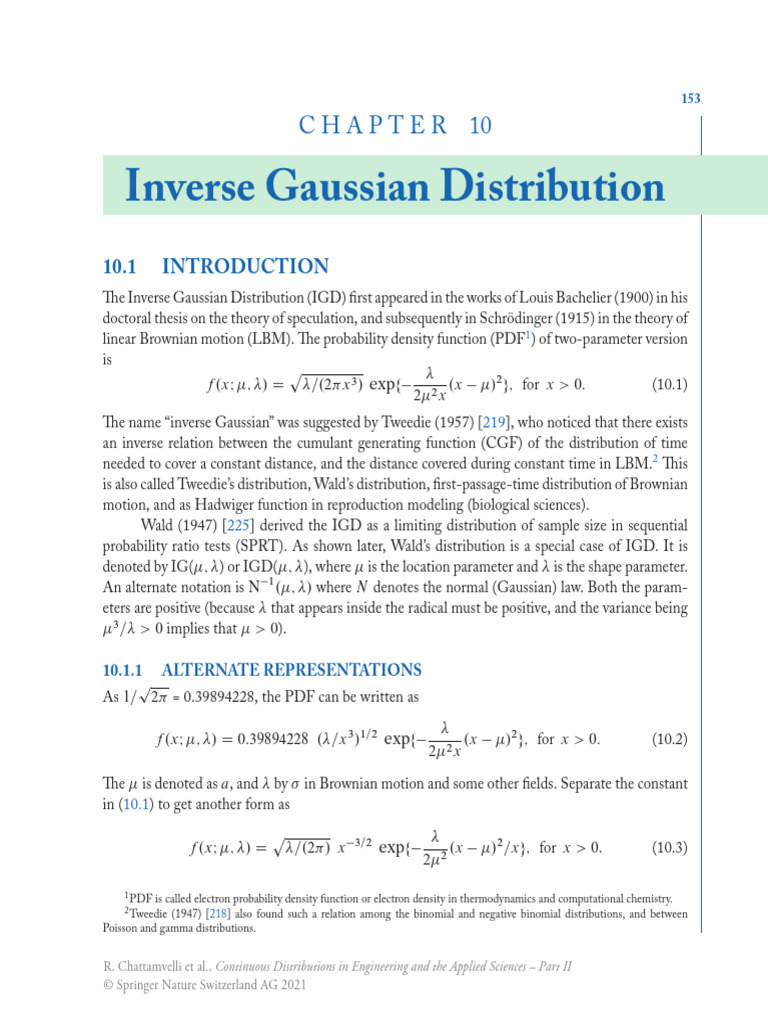 Inverse Gaussian Distribution | PDF | Normal Distribution | Statistical Theory