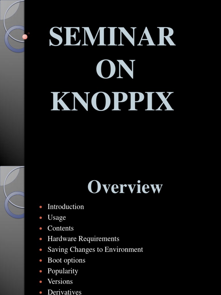 Knoppix: Overview and Usage Guide | PDF | Linux | Operating System ...
