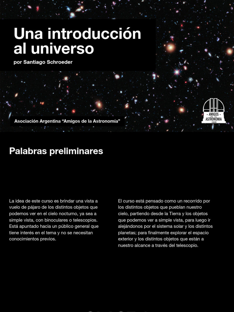 Clase 1 - Una Introducción Al Universo | PDF | Dom | Luna