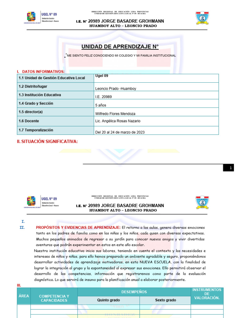 Modelo de Unidad de Aprendizaje Ie 20989 | PDF | Evaluación | Ciencia cognitiva