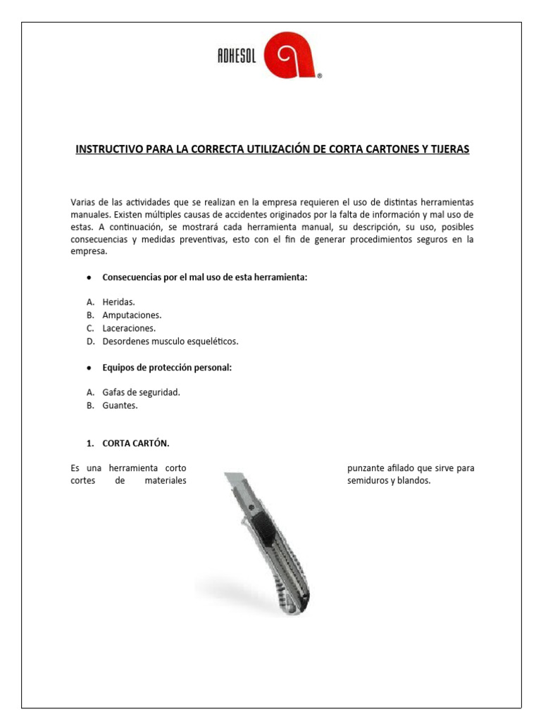 Instruct Ivo | PDF | tijeras | Herramientas