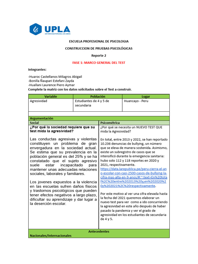 Construccion 2 | PDF | Validez (Estadísticas) | Invasión