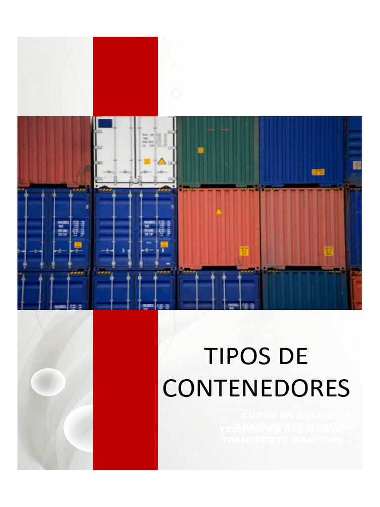 Tipos de Contenedores Curso en Gestion de Transporte Maritimo | PDF ...