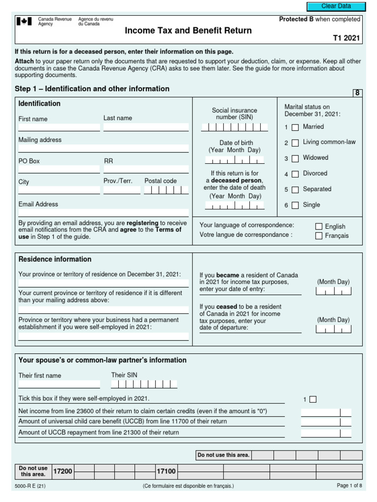 5000 R Fill 21e | PDF | Tax Deduction | Tax Refund