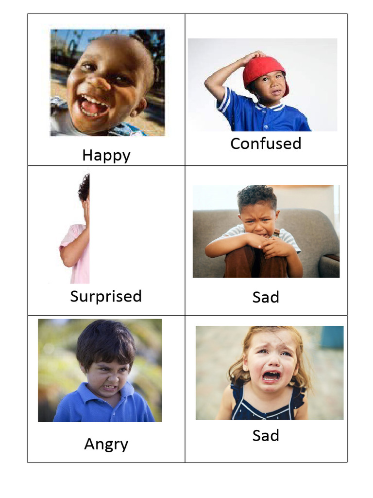 Emotion Cards - Real Faces | PDF