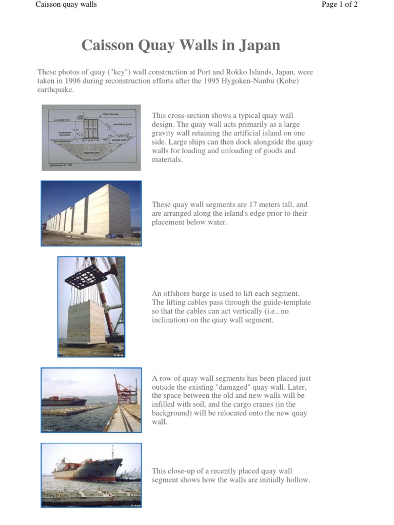 Caisson Quay Wall | PDF
