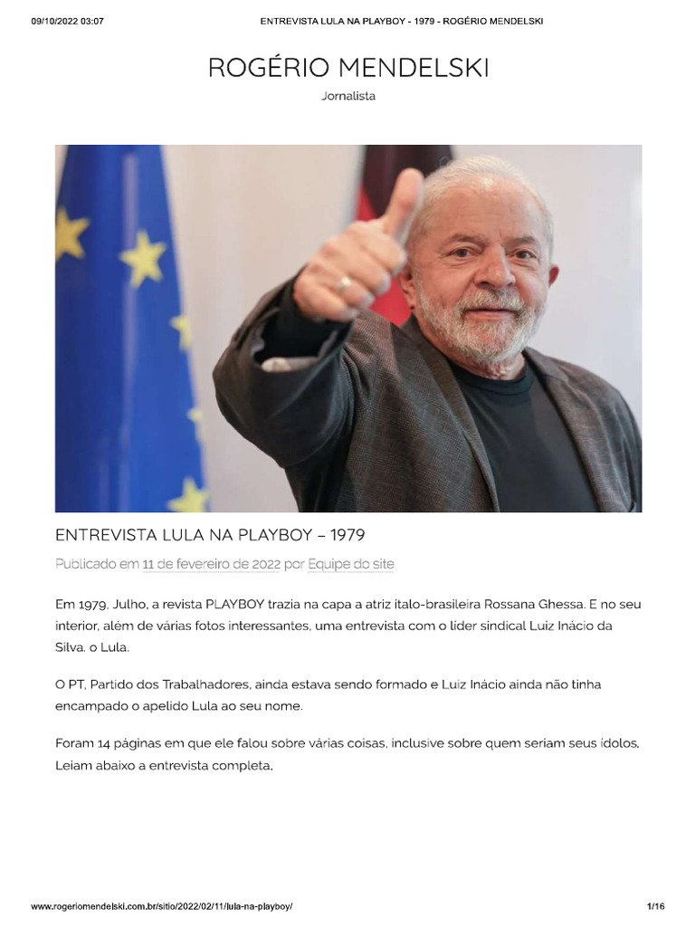 Playboy Lula | PDF