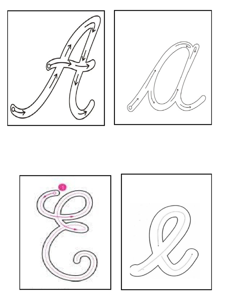 Tarjetas de Letra Cursiva | PDF