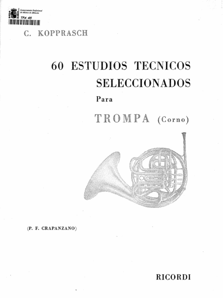 Kopprasch, Georg - 60 Estudios Técnicos Selccionados para Trompa | PDF