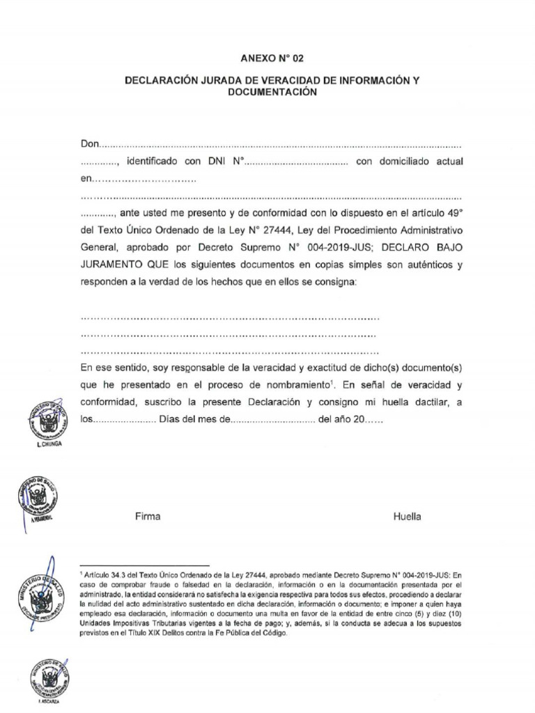 Anexos 1 y 2 Del Nombramiento | PDF