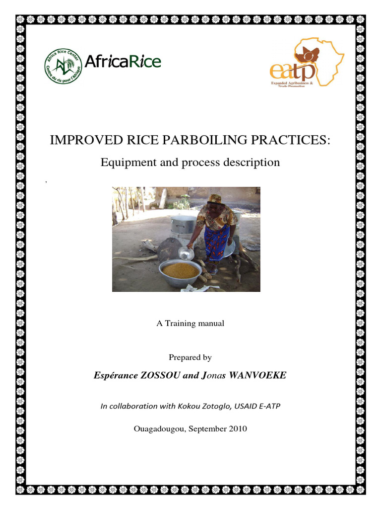 Improved Rice Parboiling Techniques Guide | PDF | Rice | Water