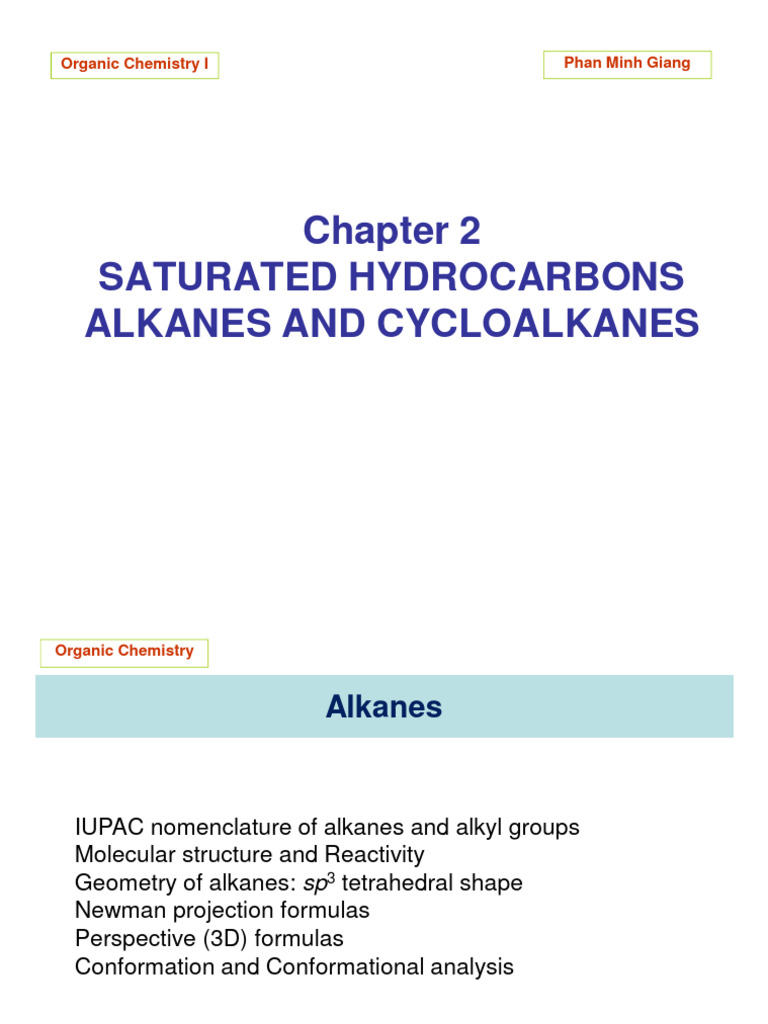 Chapter 2 (Compatibility Mode) | PDF | Alkane | Conformational Isomerism