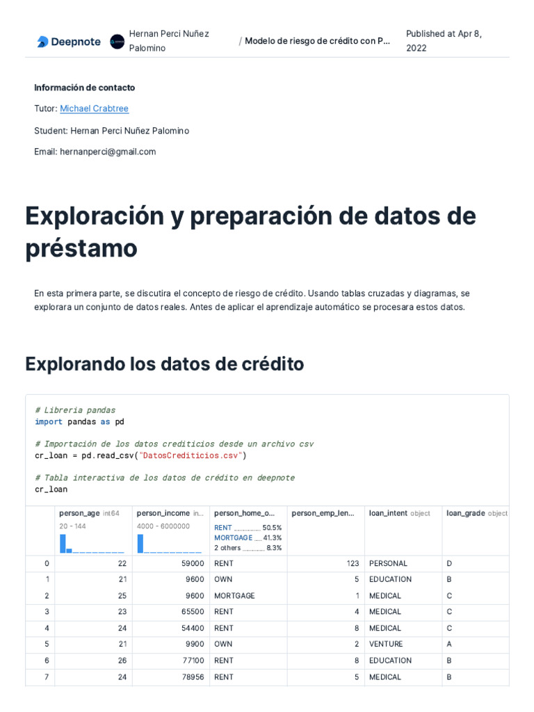 Modelo de Riesgo de Crédito Con Python | PDF | Regresión logística ...