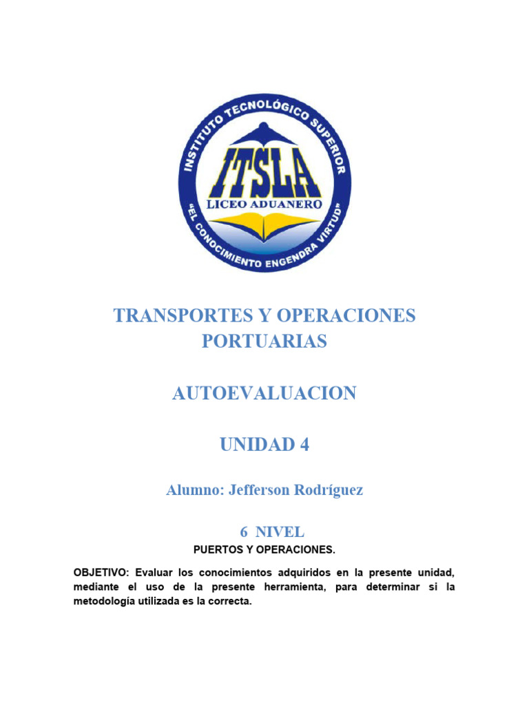 AUTOEVA | PDF | Puerto | Ecuador