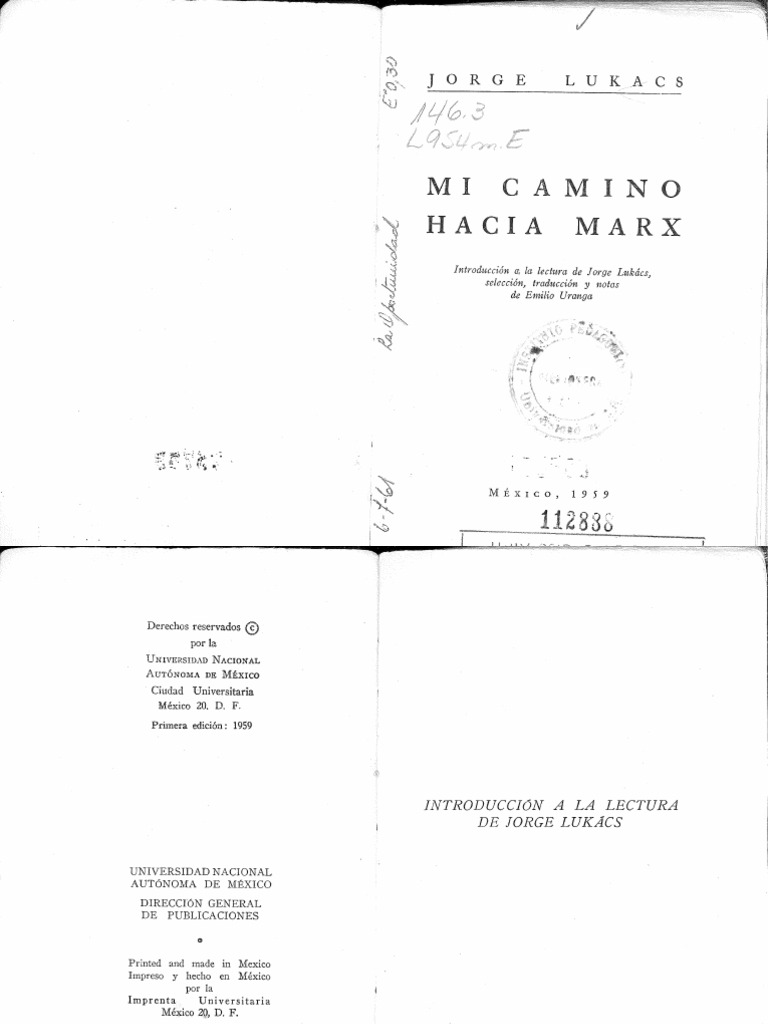 Georg Lukács - Mi Camino Hacia Marx (1959) | PDF